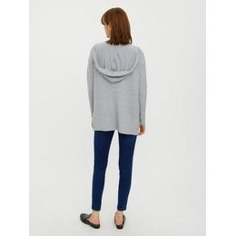 V&eacute;ro Moda VERO MODA Damen Cardigan "VMDOFFY OPEN HOOD"light grau melange, Gr. XL, meliert, Feinstrick, Obermaterial: 94% Polyester, 3% Elasthan, 3% Polyamid,