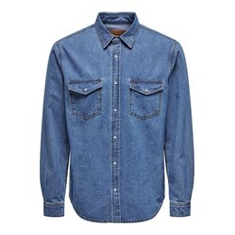 Only & Sons Only & Sons Button Up Shirt 'Bane' male Blue size M