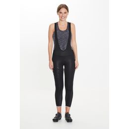 Radhose Endurance "Jayne Long Windblock Cycling Tights XQL", Damen, Gr. 38, EURO-Gr&ouml;&szlig;en, schwarz, 85% Polyamid, 15% Elasthan, bedruckt, unifarben, lang, Hosen, mit funktionellem Windblocker
