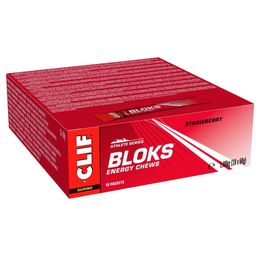 CLIF BAR Clif Shot Bloks Strawberry Karton (18 x 60g) Ern&auml;hrung Unisex