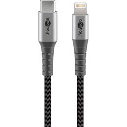 goobay DAT Lightning USB-C Lade und Synchronisations Vollmetall-Kabel 2,0 m - Sonstiges 12 / 24 V Zubeh&ouml;r