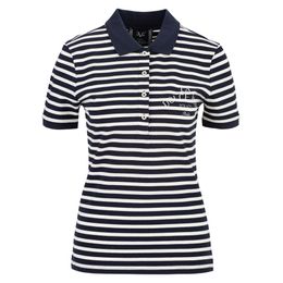 19V69 Italia Poloshirt 'Bibi Marina' Damen Gr&ouml;&szlig;e XXL navy / wei&szlig;