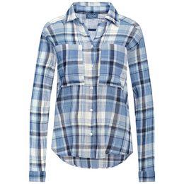 Gina Damen Bluse mit Crinkle-Struktur