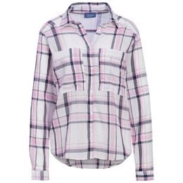 Gina Damen Bluse mit Crinkle-Struktur