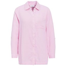 Gina Damen Musselin-Bluse unifarben