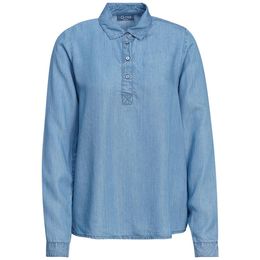 Gina Damen Bluse in Denim-Optik