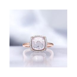 DIAMOND & CO Ros&eacute;gold-Ring "Quartissime" mit Diamanten - 68% | Gr&ouml;&szlig;e 56 | Schmuck