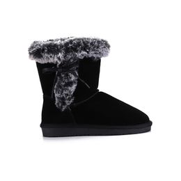 ISLAND BOOT Leder-Winterboots "Blissa" in Schwarz - 72% | Gr&ouml;&szlig;e 37 | Damen-stiefel