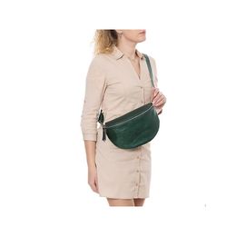 Lia Biassoni Leder-G&uuml;rteltasche "Scaffaiolo" in Gr&uuml;n - (B)31 x (H)20 x (T)1 cm - 74% | Damen-koffer-reisegepaeck