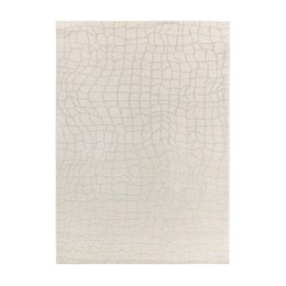 Atticgo Kurzflor-Teppich "Baresa" in Creme/ Silber - 55% | Gr&ouml;&szlig;e 80x150 cm |