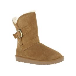 Gooce Leder-Winterstiefel "Blume" in Hellbraun - 58% | Gr&ouml;&szlig;e 37 | Damen-stiefel