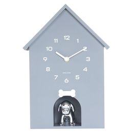 Karlsson Wanduhr "Doggy" in Grau - (B)24,9 x (H)27 x (T)9 cm - 50% | Damen-uhren