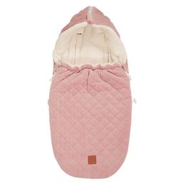 Kaiser Naturfellprodukte Babyschalen-Fu&szlig;sack "Velvet Hoody" in Rosa - (L)80 x (B)39 cm - 62% | Baby-fusssaecke