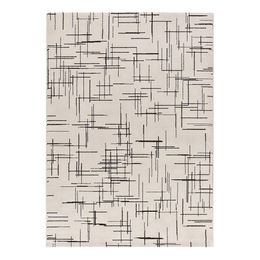 Moma Kurzflor-Teppich ''Retro'' in Creme/ Schwarz - 58% | Gr&ouml;&szlig;e 133x190 cm |