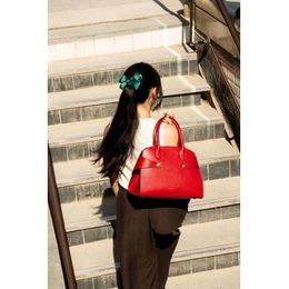 Victor & Hugo Paris Leder-Henkeltasche "Luzd" in Rot - (B)31 x (H)24 x (T)16 cm - 72% | Damen-taschen