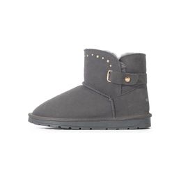 NICEBAY Leder-Winterboots "Shona" in Grau - 78% | Gr&ouml;&szlig;e 37 | Damen-stiefel