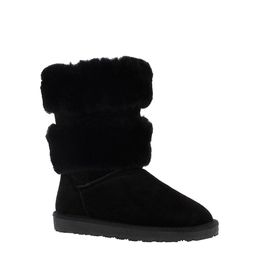 NICEBAY Leder-Winterstiefel "Douglas" in Schwarz - 72% | Gr&ouml;&szlig;e 36 | Damen-stiefel