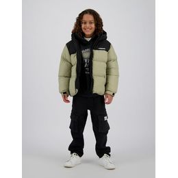Vingino Winterjacke "Thorther" in Khaki/ Schwarz - 53% | Gr&ouml;&szlig;e 140 | Kinderjacken