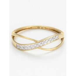 DIAMANTA Gold-Ring mit Diamanten - 72% | Gr&ouml;&szlig;e 58 | Schmuck