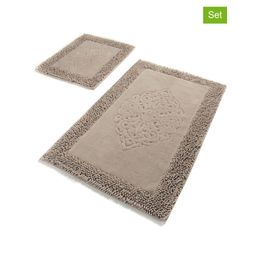 Elizabed 2er-Set: Badvorleger "Piante" in Beige - 69% | Heimtextilien-badematten