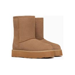 Gooce Leder-Winterboots "Sawel" in Beige - 56% | Gr&ouml;&szlig;e 36 | Damen-stiefel