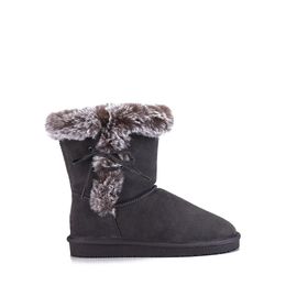 ISLAND BOOT Leder-Winterboots "Blissa" in Grau - 72% | Gr&ouml;&szlig;e 38 | Damen-stiefel
