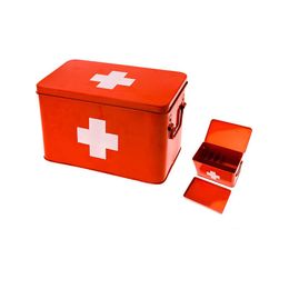 Present Time Aufbewahrungsbox "Medicine" in Rot/ Wei&szlig; - (B)31,5 x (H)21 x (T)19 cm - 55% | Kisten-koerbe