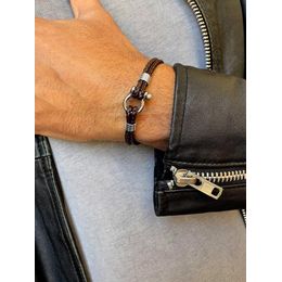 Uomo Leder-Armband in Braun - 83% | Herren-schmuck