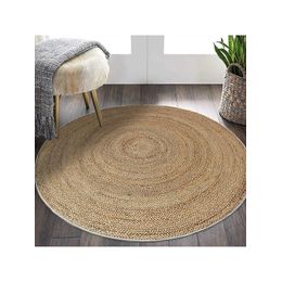ABERTO DESIGN Kurzflor-Teppich in Beige - 70% | Gr&ouml;&szlig;e 180x180 cm |