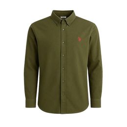 U.S. Polo Assn. Hemd - Regular fit - in Oliv - 52% | Gr&ouml;&szlig;e S | Herren-plussize