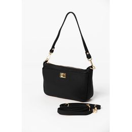 Anna Morellini Leder-Umh&auml;ngetasche "Taidea" in Schwarz - (B)23 x (H)15 x (T)7 cm - 76% | Damen-taschen