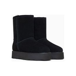 Gooce Leder-Winterboots "Sawel" in Schwarz - 56% | Gr&ouml;&szlig;e 38 | Damen-stiefel