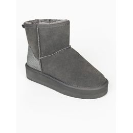 Gooce Leder-Winterboots "Acacia" in Grau - 58% | Gr&ouml;&szlig;e 41 | Damen-stiefel