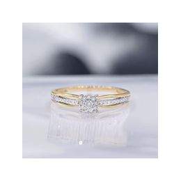 DIAMOND & CO Gold-Ring "La Promise" mit Diamanten - 73% | Gr&ouml;&szlig;e 54 | Schmuck