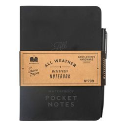 Gentleman's Hardware Gentlemen's Hardware Wasserdichtes Notizbuch in Schwarz - 35% | Buero-schulbedarf