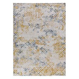 Atticgo Kurzflor-Teppich "Kilis" in Creme/ Orange/ Blau - 59% | Gr&ouml;&szlig;e 134x200 cm |
