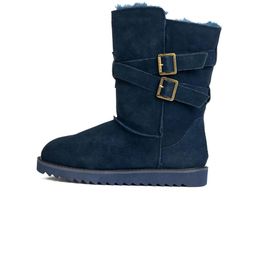 Gooce Leder-Winterstiefel "Huntspill Waterproof" in Dunkelblau - 50% | Gr&ouml;&szlig;e 37 | Damen-stiefel