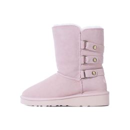 NICEBAY Leder-Winterstiefel "Bernie" in Rosa - 75% | Gr&ouml;&szlig;e 37 | Damen-stiefel