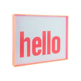 Present Time Gerahmter Kunstdruck "Hello" in Pink - (L)31 x (B)41 cm - 14% | Wanddekoration
