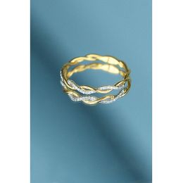 DIAMANTA Gold-Ring "Entortillement" mit Diamanten - 70% | Gr&ouml;&szlig;e 56 | Schmuck
