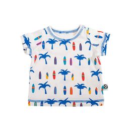 ONNOLULU Shirt "Driss Palm" in Wei&szlig;/ Blau - 62% | Gr&ouml;&szlig;e 86/92 | Baby-shirts