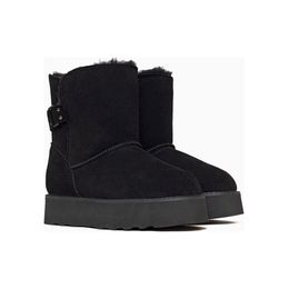 Gooce Leder-Winterboots "Colorado" in Schwarz - 55% | Gr&ouml;&szlig;e 36 | Damen-stiefel