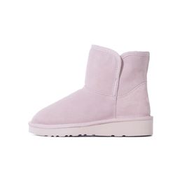 NICEBAY Leder-Winterboots "Wilma" in Rosa - 78% | Gr&ouml;&szlig;e 39 | Damen-stiefel