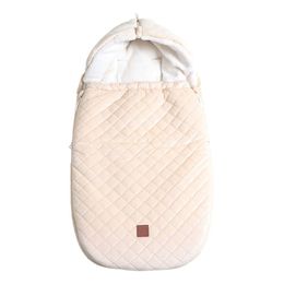 Kaiser Naturfellprodukte Babyschalen-Fu&szlig;sack "X-Large Velvet Hoody" in Creme - (L)92 x (B)45 cm - 65% | Baby-fusssaecke