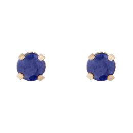 L instant d Or Gold-Ohrstecker "Puces Saphirs bleus" mit Edelsteinen - 70% | Schmuck