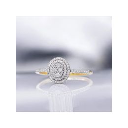 CARATELLI Gold-Ring "Beauty Queen" mit Diamanten - 73% | Gr&ouml;&szlig;e 58 | Schmuck