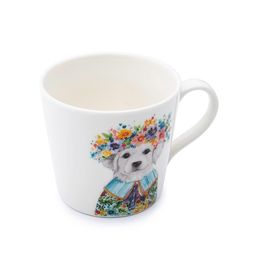 Mikasa Tasse "Puppy" in Wei&szlig;/ Bunt - 380 ml - 29% | Gedeckter-tisch