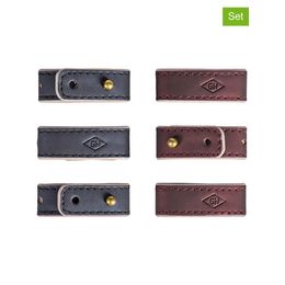 Gentleman's Hardware Gentlemen's Hardware 6er-Set: Kabelorganisatoren in Bordeaux/ Dunkelblau - (L)13 cm - 40% | Weitere-haushaltshelfer