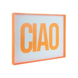 Present Time Gerahmter Kunstdruck "Ciao" in Orange - (L)31 x (B)41 cm - 14% | Wanddekoration