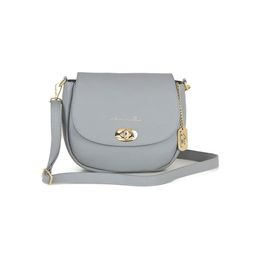 Anna Morellini Leder-Umh&auml;ngetasche "Iseppa" in Grau - (B)24 x (H)21 x (T)9 cm - 76% | Damen-taschen